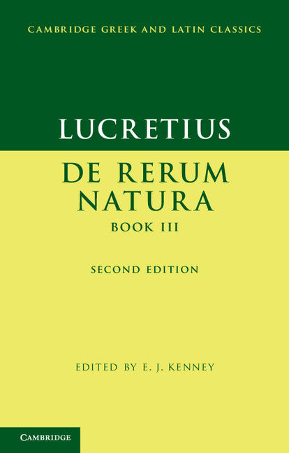 Lucretius: De Rerum Natura Book III – Cambridge University Press Bookshop