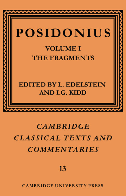 Posidonius: Volume 1, The Fragments 2nd Edition – Cambridge University ...