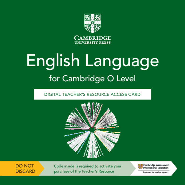 Cambridge O Level English Language Digital Teacher's Resource Access C ...